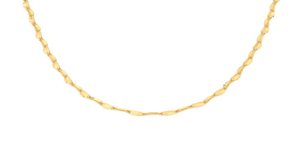 9ct 50cm Solid Mirror Link Chain | Prouds