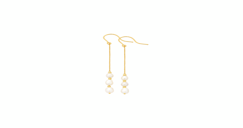 9ct Cultured Freshwater Pearl Trace Hook Earrings in White | Prouds