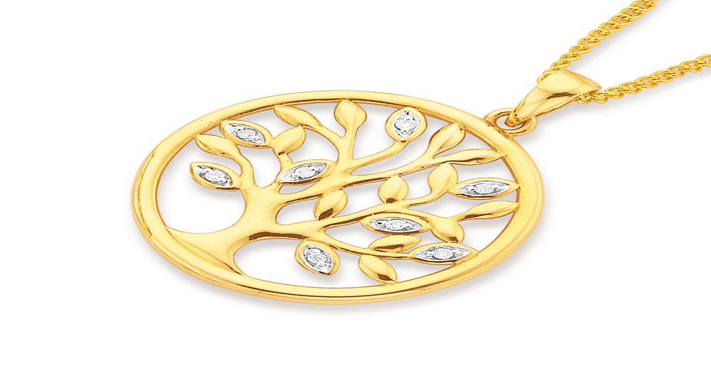 9ct Diamond Tree Of Life Pendant | Prouds