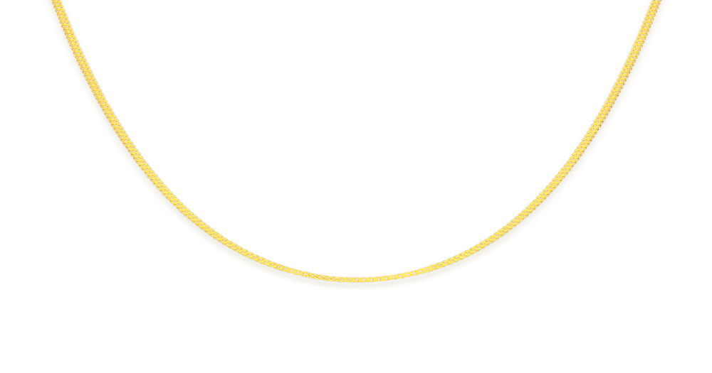 9ct Gold 30cm Solid Curb Chain | Prouds