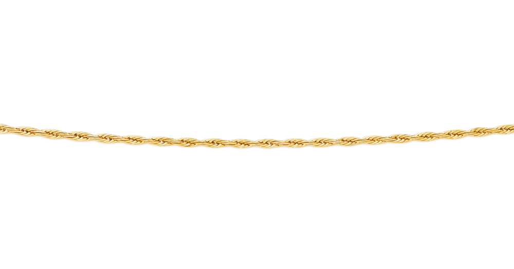 9ct Gold 45cm Hollow Rope Chain | Prouds