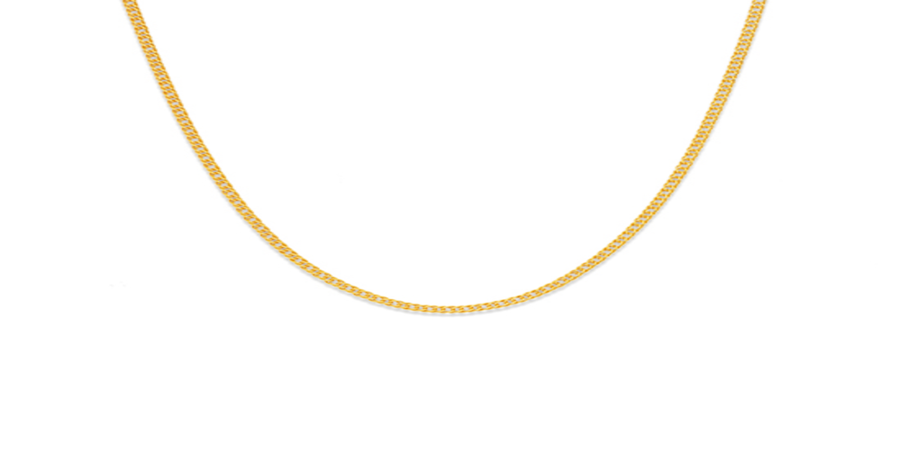 9ct Gold 45cm Solid Double Curb Chain | Prouds