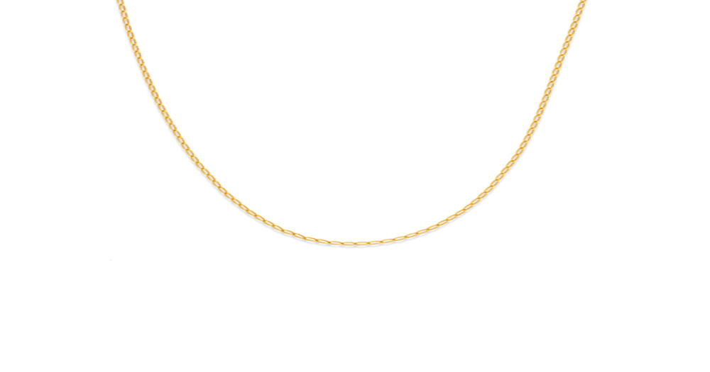 9ct Gold 45cm Solid Open Curb Chain | Prouds