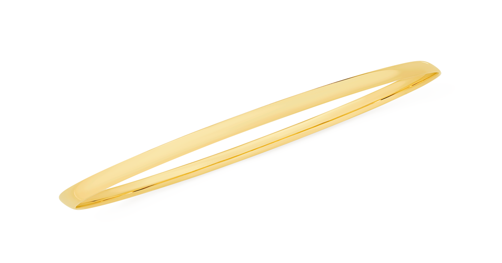 9ct Gold 4x65mm Solid Bangle | Prouds