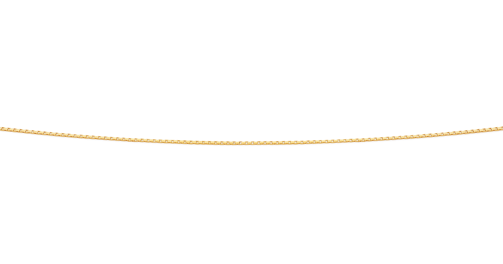 9ct Gold 50cm Solid Box Chain | Prouds