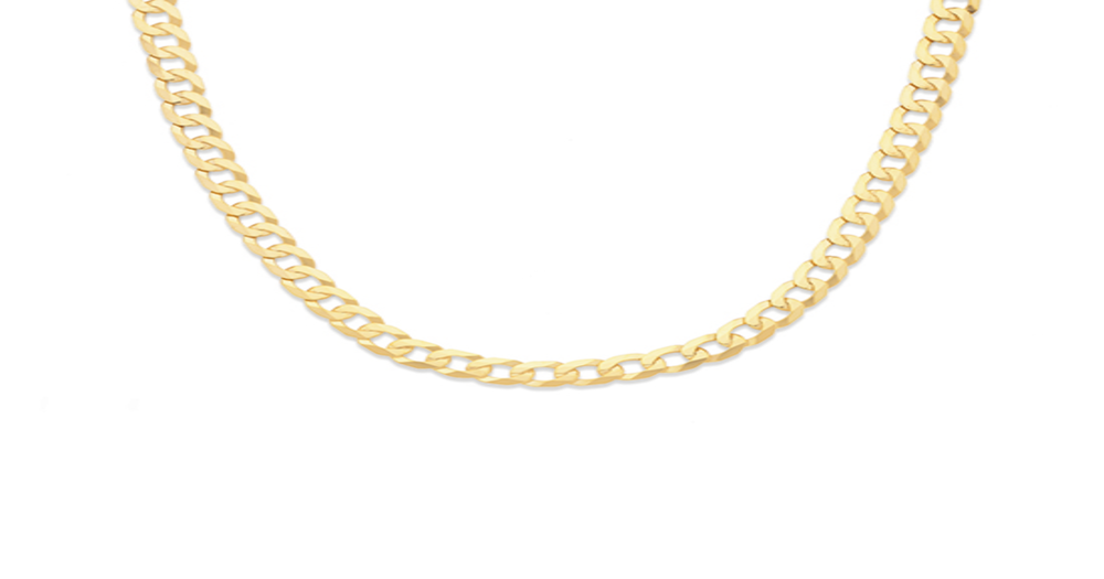9ct Gold 50cm Solid Curb Chain | Prouds