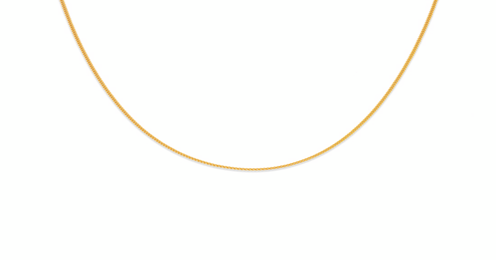 9ct Gold 55cm Solid Curb Chain | Prouds