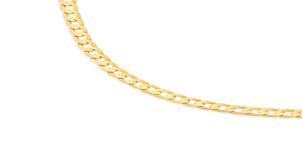 9ct Gold 55cm Solid Curb Chain | Prouds