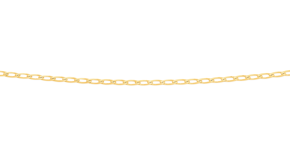 9ct Gold 55cm Solid Open Curb Chain | Prouds