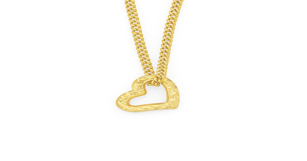 9ct Gold 8mm Floating Heart Pendant | Prouds