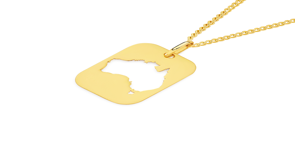 9ct Gold Australia Cutout Pendant | Prouds