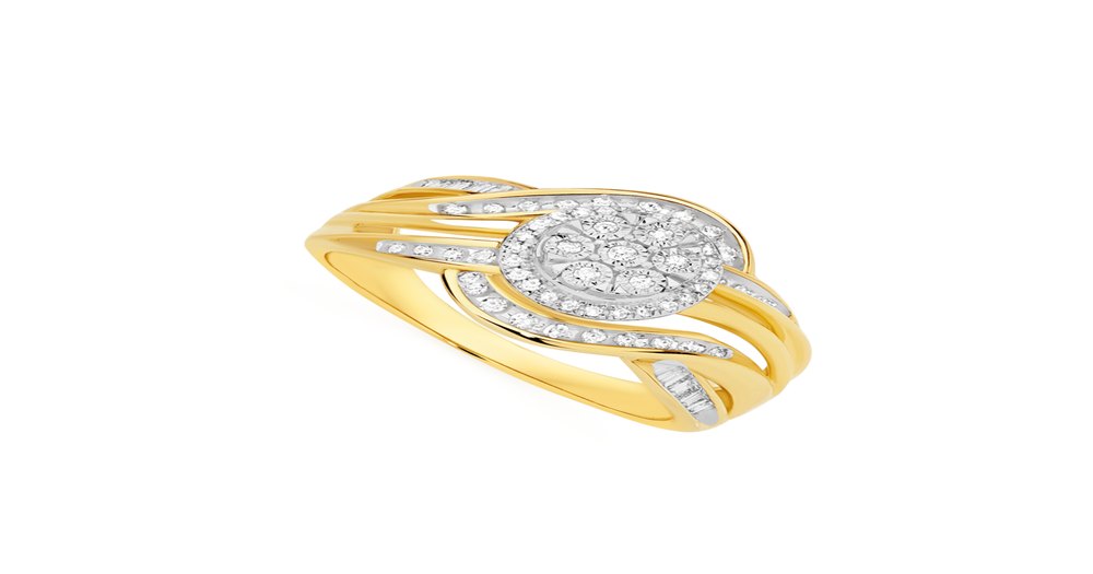 9ct Gold Diamond Cluster Wrap Ring | Prouds