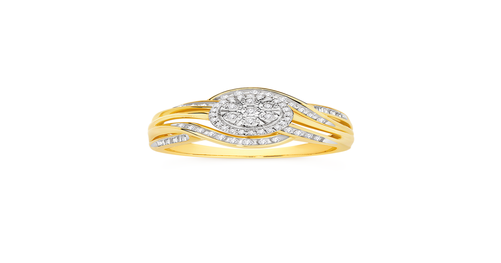 9ct Gold Diamond Cluster Wrap Ring | Prouds