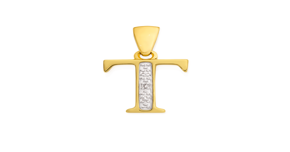 9ct Gold Diamond Initial T Pendant | Prouds