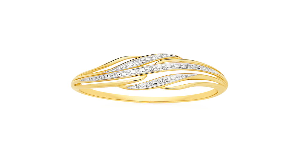 9ct Gold Diamond Multi Swirl Ring | Prouds