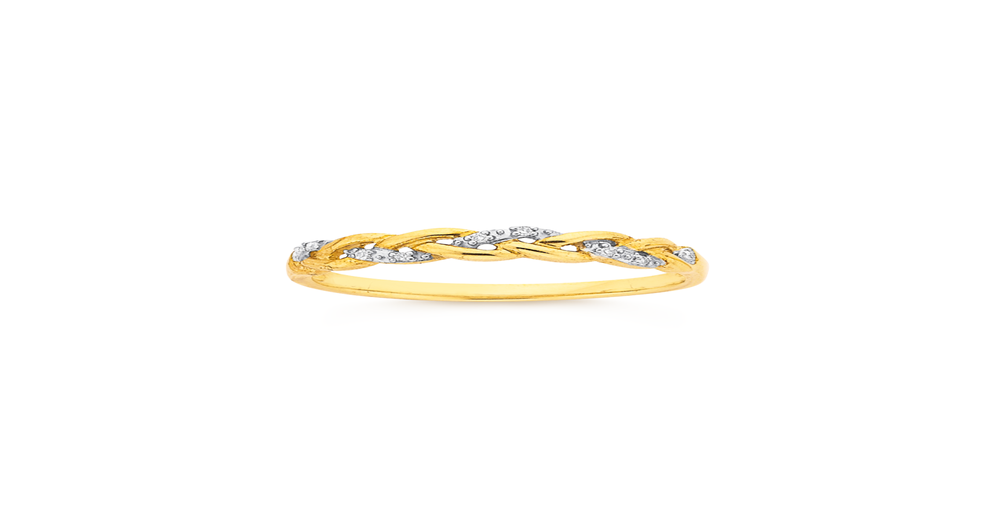 9ct Gold Diamond Stacker Ring | Prouds