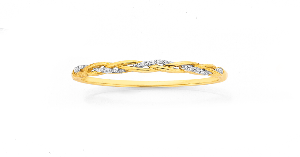9ct Gold Diamond Stacker Ring | Prouds