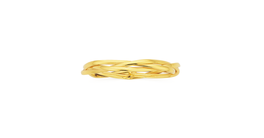 9ct Gold Hollow Loose Plait Dress Ring | Prouds
