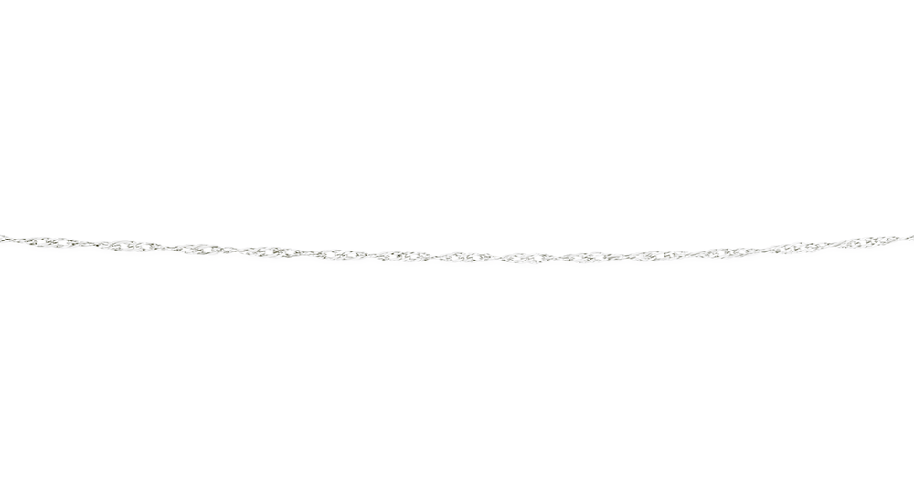 9ct White Gold 50cm Solid Singapore Chain | Prouds
