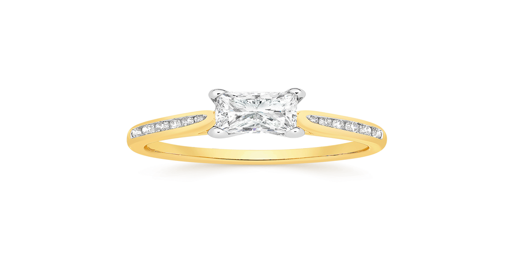 Alora 14ct Gold 1.75 Carats Tw Lab Grown Diamond Shoulder Solitaire ...