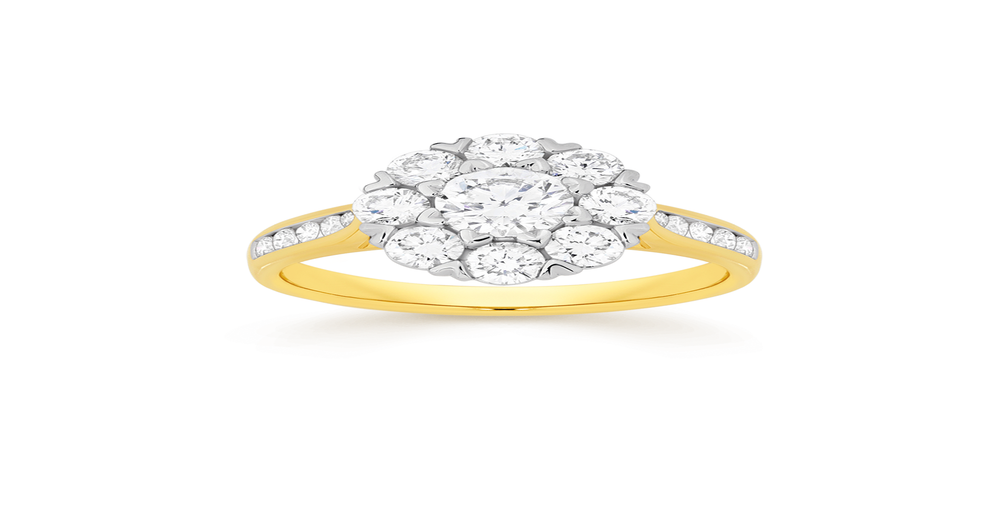 Alora 14ct Gold Lab Grown Diamond Cluster Flower Ring | Prouds