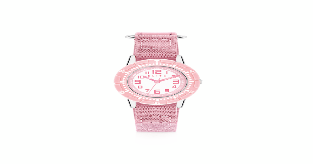 Elite Kids Strap & Go Time Teacher Watch in Pink | Prouds