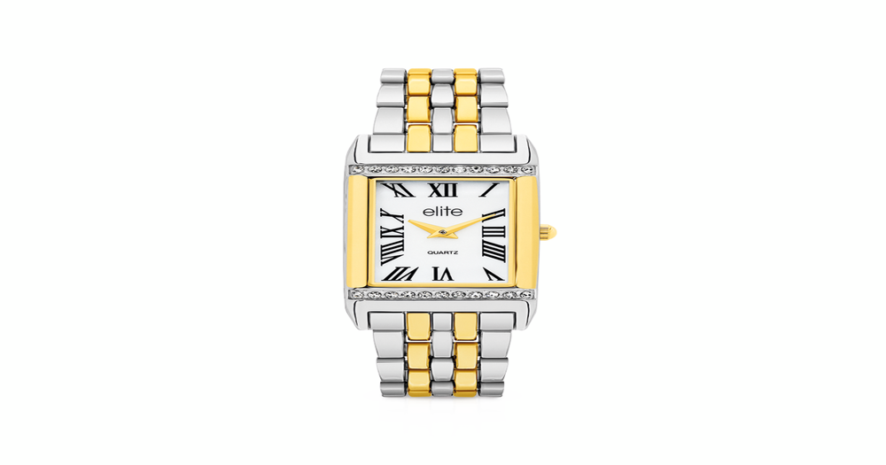 Elite Ladies Elo Crystal Tank Watch | Prouds