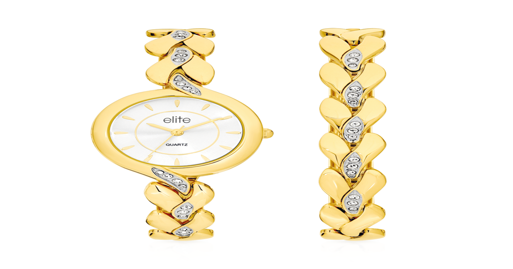 Elite Ladies Iris Watch in Gold | Prouds