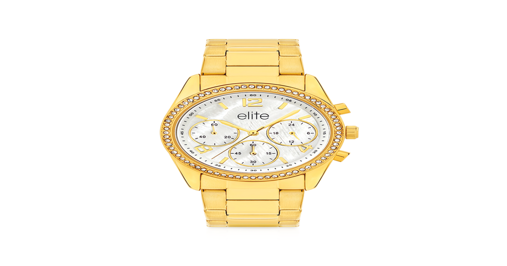 Elite Ladies Metropolis Watch in Gold | Prouds