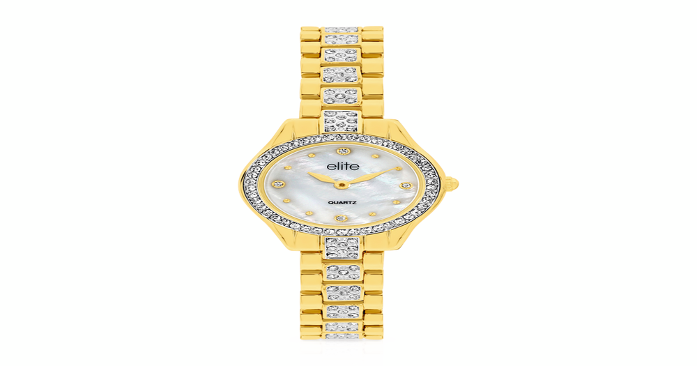 Elite Ladies Sky Watch in Gold | Prouds
