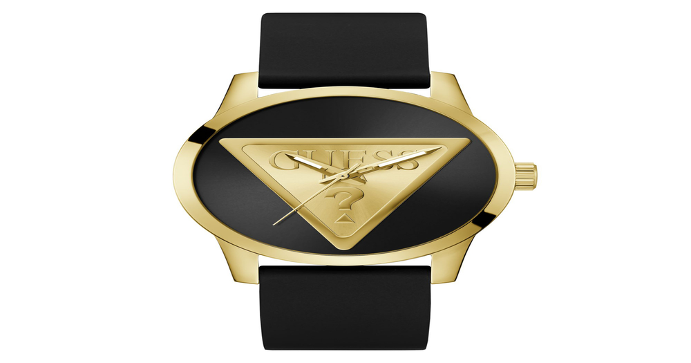 Guess Badge Men's Watch in Gold | Prouds