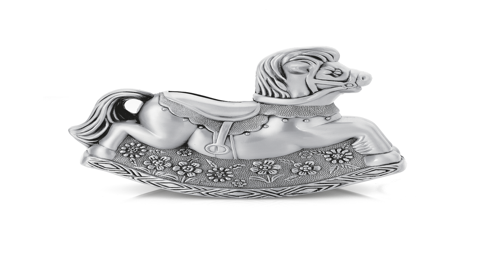 Pewter Plated Rocking Horse Money Bank | Prouds