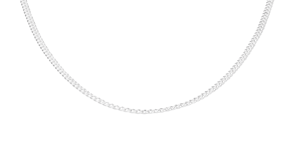 Silver 40cm Curb Chain - Made In Italy | Prouds