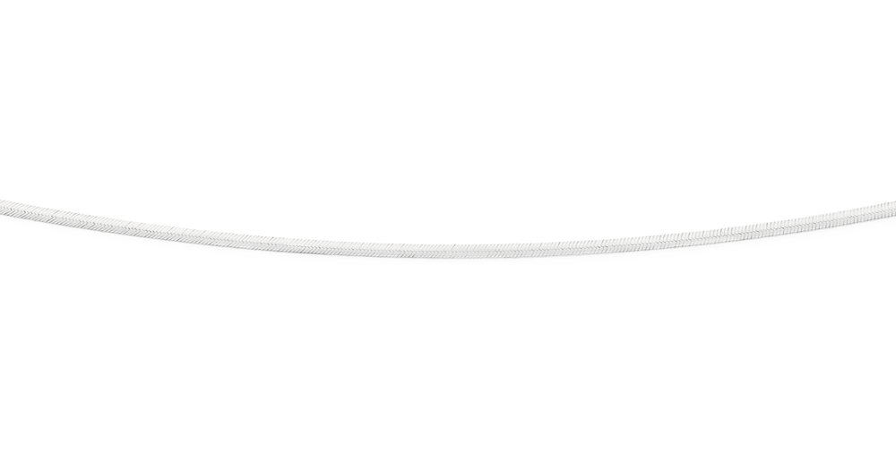 Silver 42+5cm Herringbone Chain - Made In Italy | Prouds