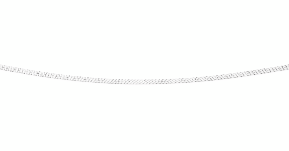 Silver 42+7cm Herringbone Chain - Made In Italy | Prouds