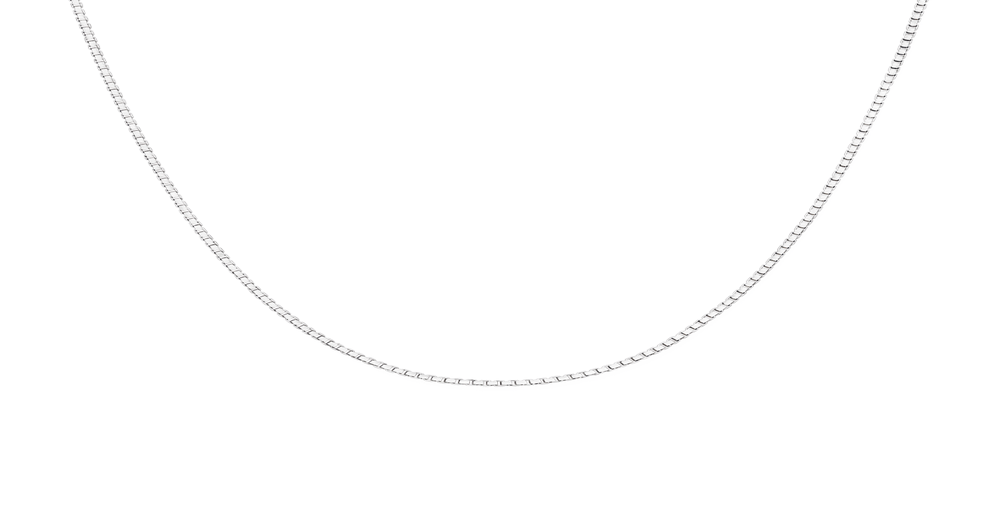 Silver 45cm Box Chain | Prouds