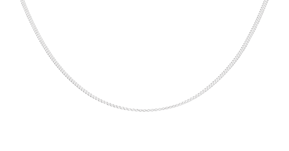 Silver 45cm Curb Chain - Made In Italy | Prouds