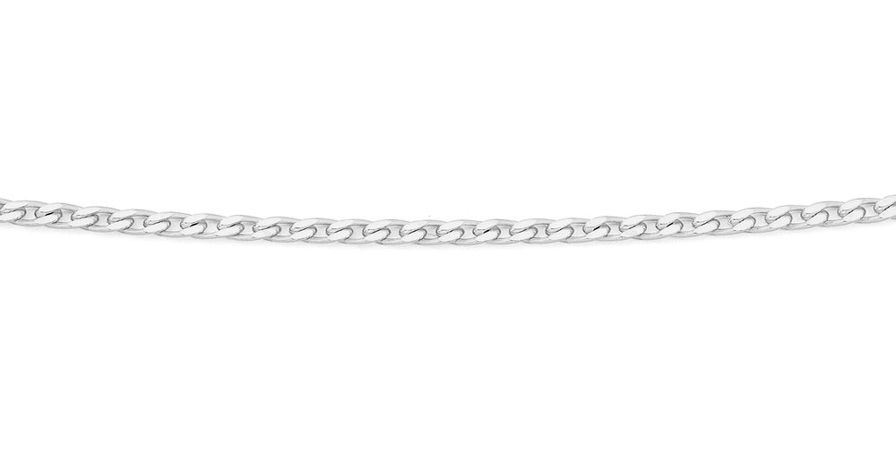Silver 50cm Diamond-cut Curb Chain | Prouds