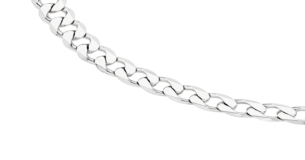 Silver 50cm Solid Curb Chain | Prouds