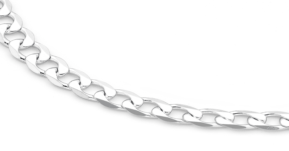 Silver 60cm Solid Curb Chain | Prouds