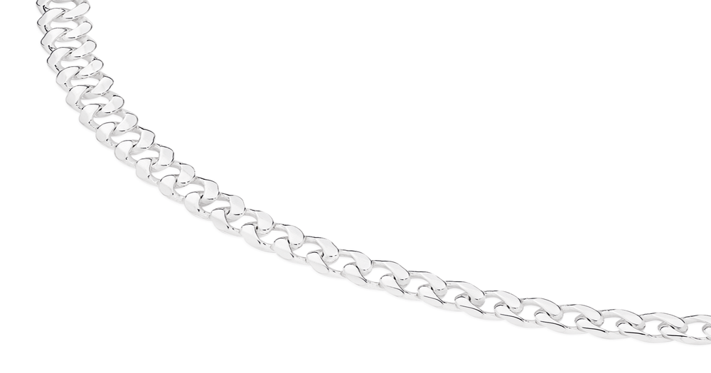 Sterling Silver 55cm Heavy Curb Chain | Prouds