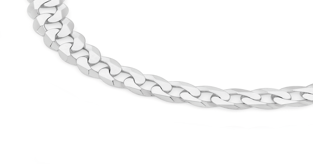 Sterling Silver 60cm Flat Curb Chain | Prouds